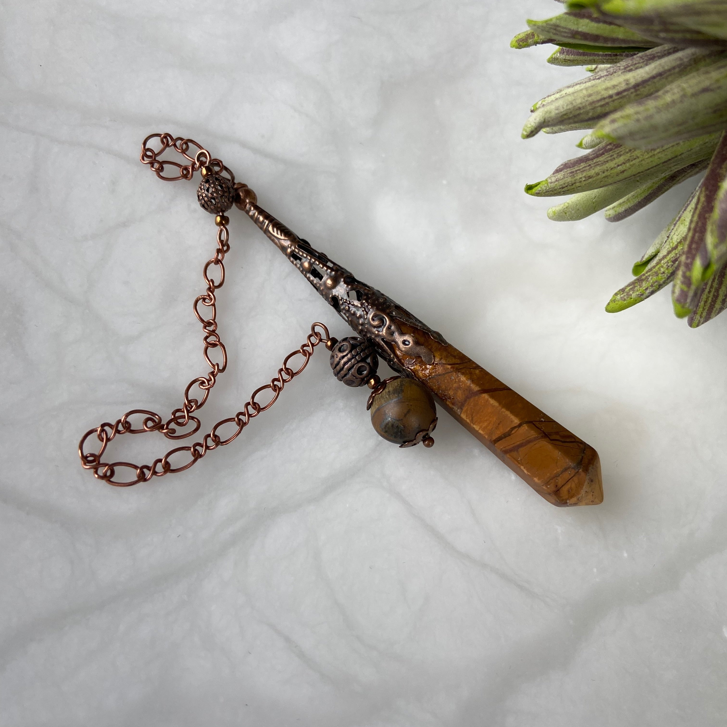 Picasso Jasper Medieval Pendulum